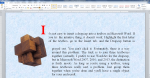 How to Insert a Dropcap in a Textbox in Microsoft Word | chrismcmullen