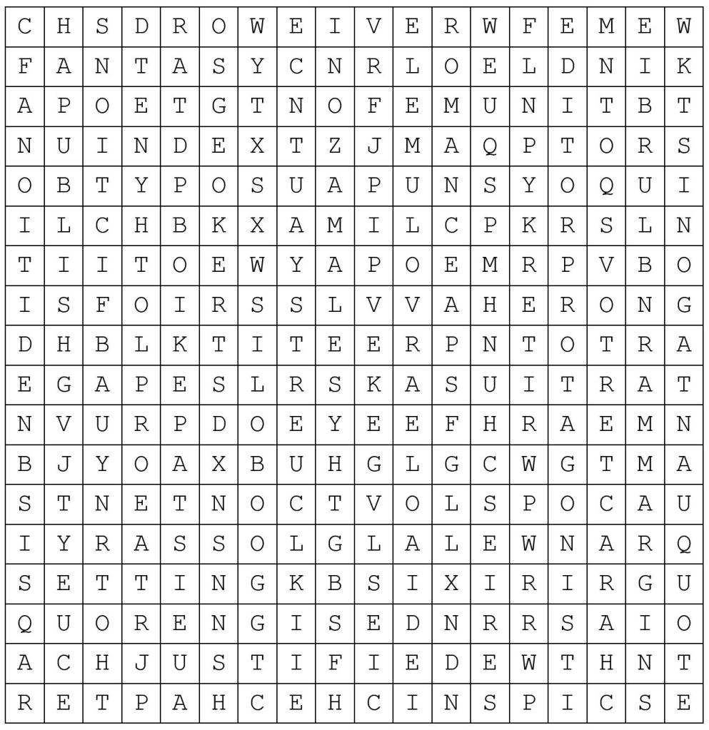 Word Search Puzzle for Book Lovers (Plus, How to Make One) | chrismcmullen